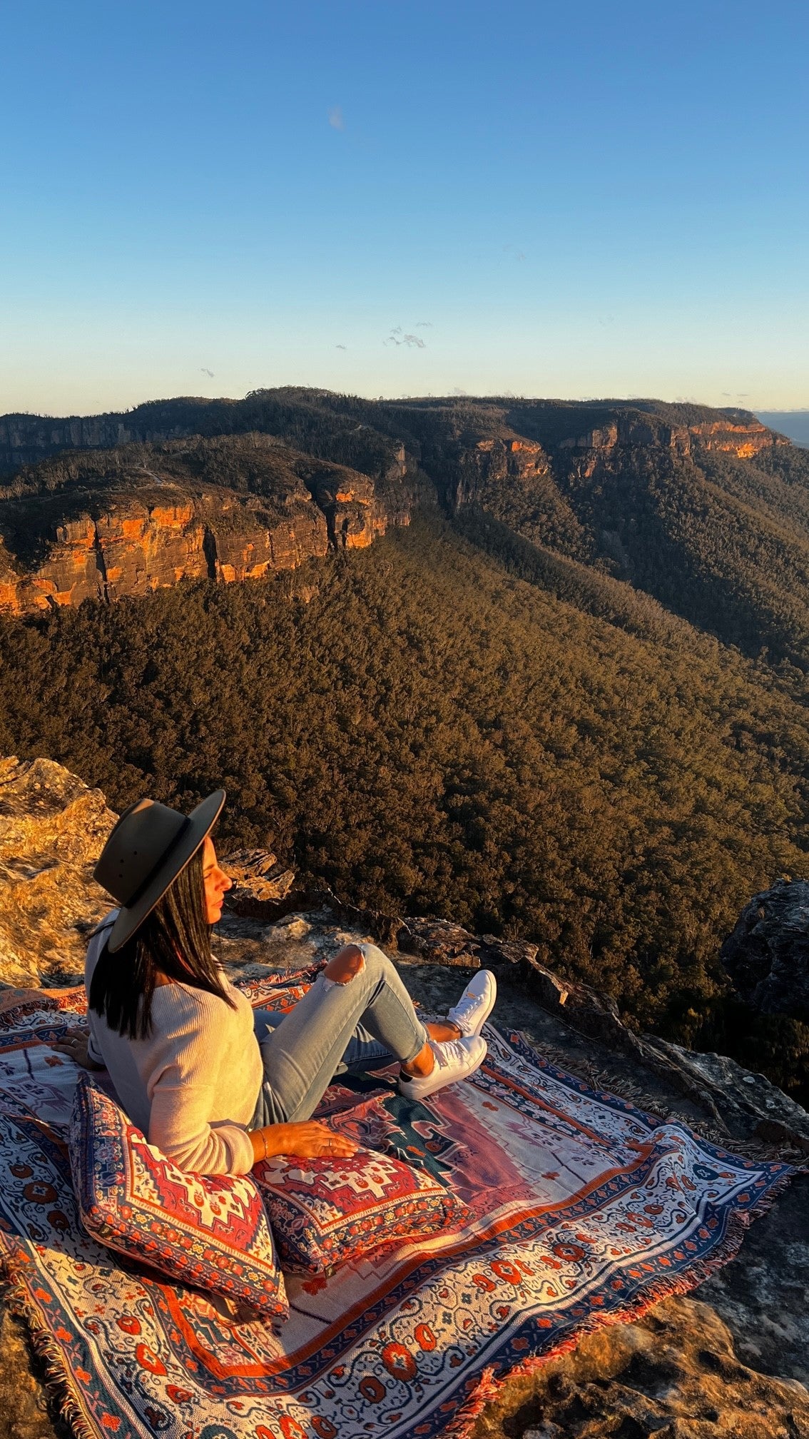 Strawberry Fields' Woven Cotton Throw Rug Picnic Blanket – Hendeer