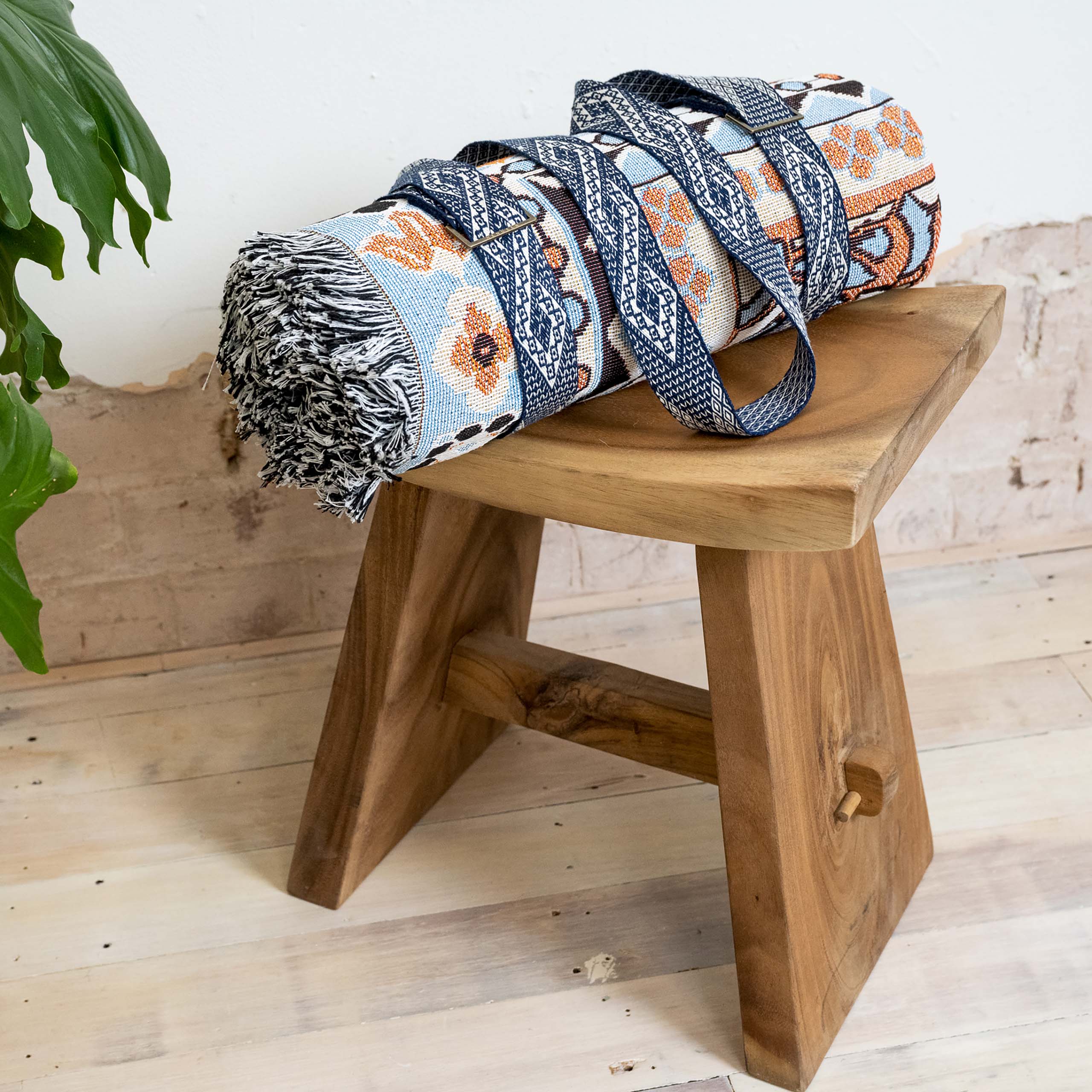 PS I Love You' Woven Cotton Throw Rug Picnic Blanket – Hendeer